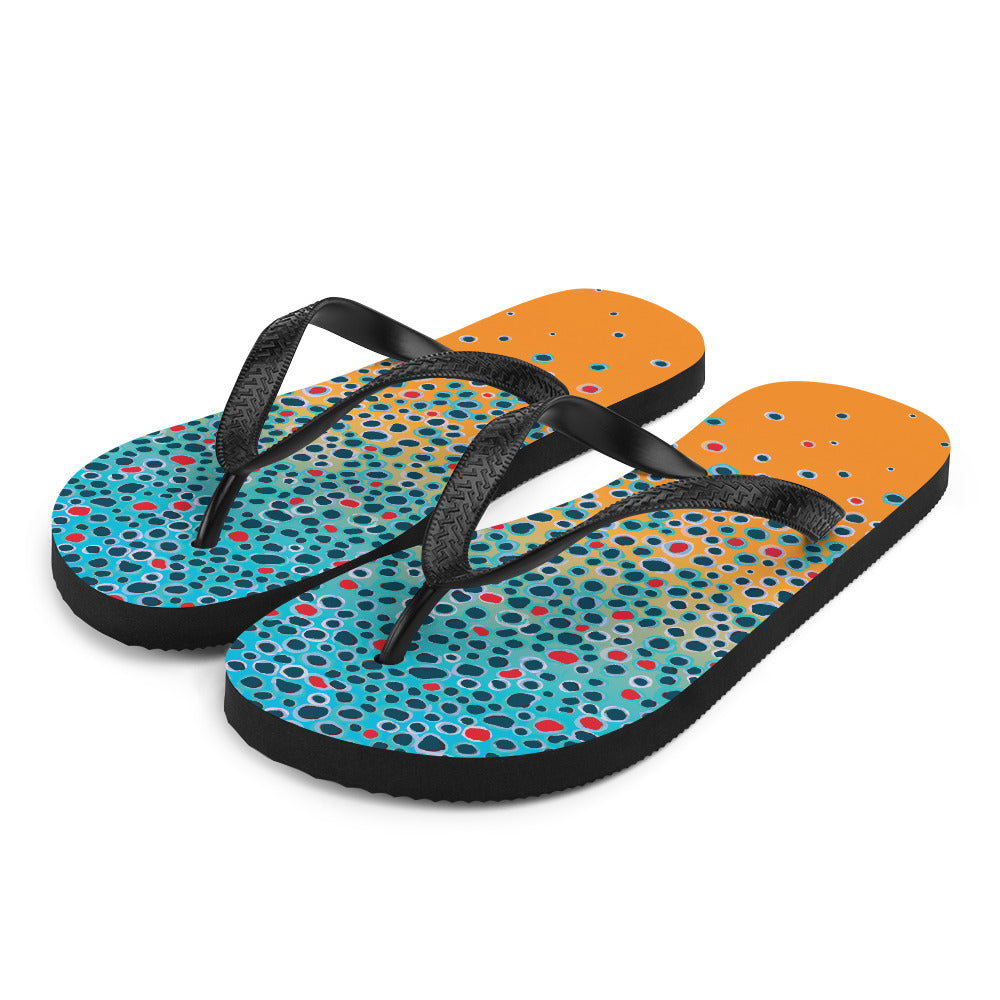 Brown Trout Flip-Flops – Yellow Sally